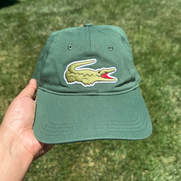 Other | Lacoste Big Croc Logo Adjustable Hat Cap Green | Poshmark